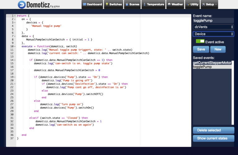 Configure A Push Button In Domoticz And Script It With Dvents Lua Raspberry Pi Automation 6132